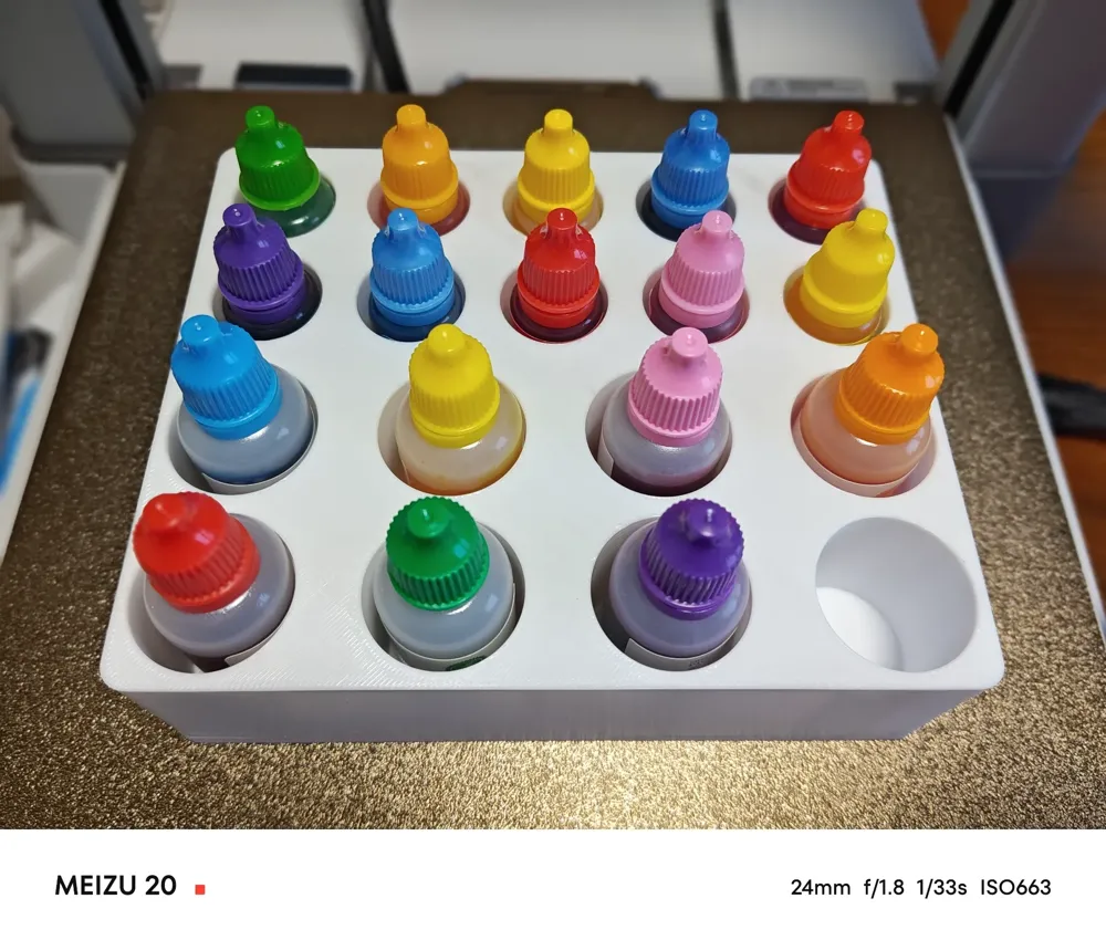 Dye Bottle Placement Plate—for dye bottles in children's science ...