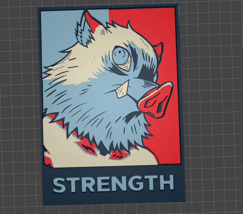 Inosuke Hashibira Poster Demon Slayer by Dragoneye Jo - MakerWorld