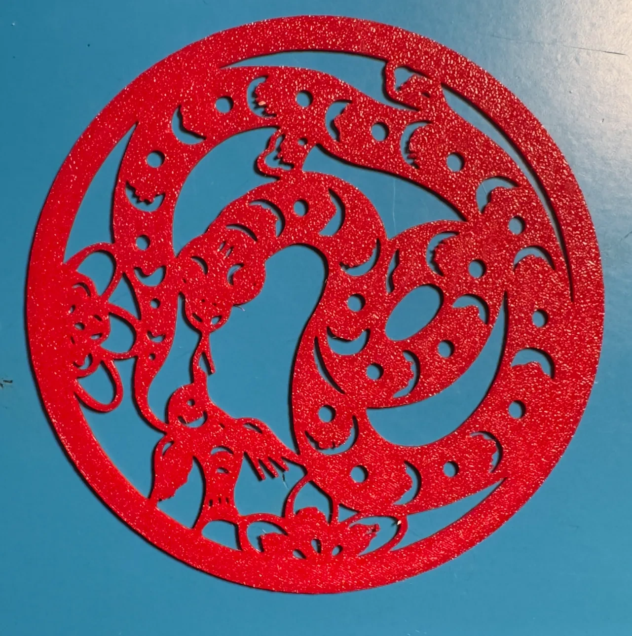 Year of the Snake Paper-Cut Window Decoration by user_61529897 - MakerWorld