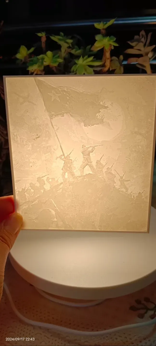 National Day Lithophane Photo—Five Stars Shine, All for Faith by HANMAO ...