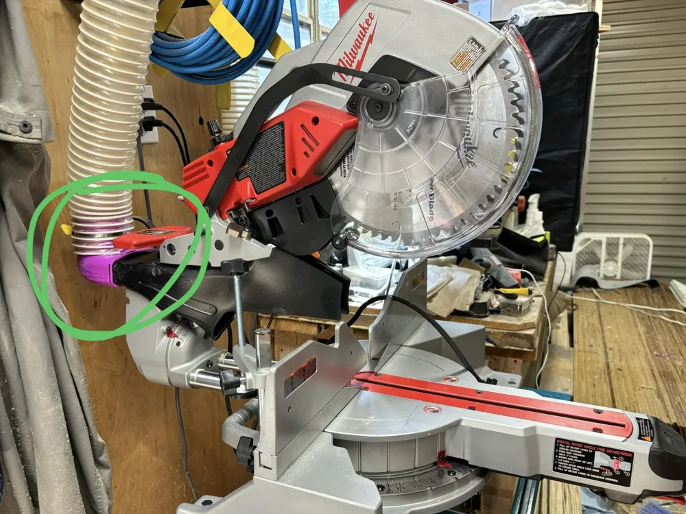 Milwaukee mitre saw Model # 6955-20 dust collector - Free 3D Print ...