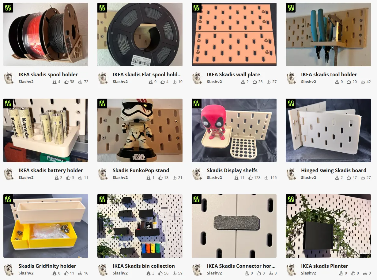 Ikea Skadis Hooks by Slashv2 - MakerWorld