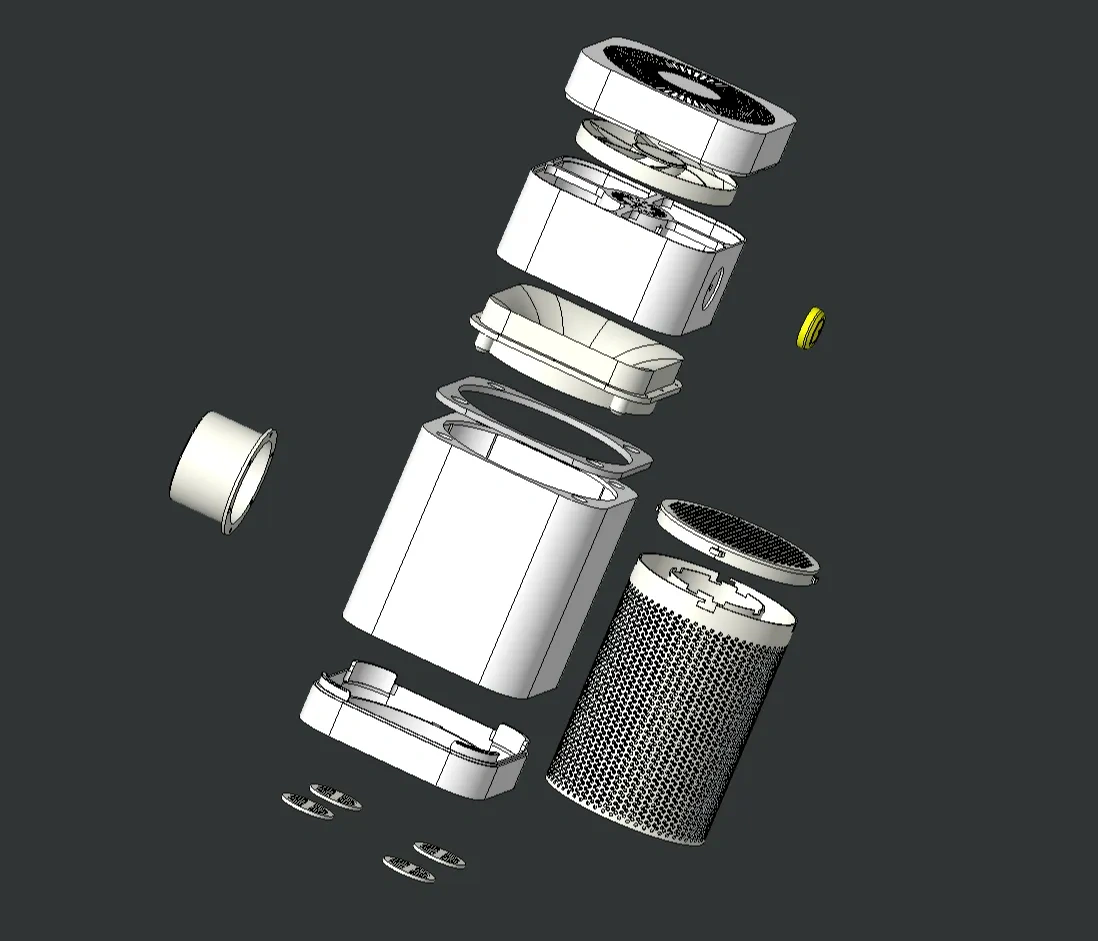 3D printed air purifier, air filter (printable on A1 mini) by chunfeng ...