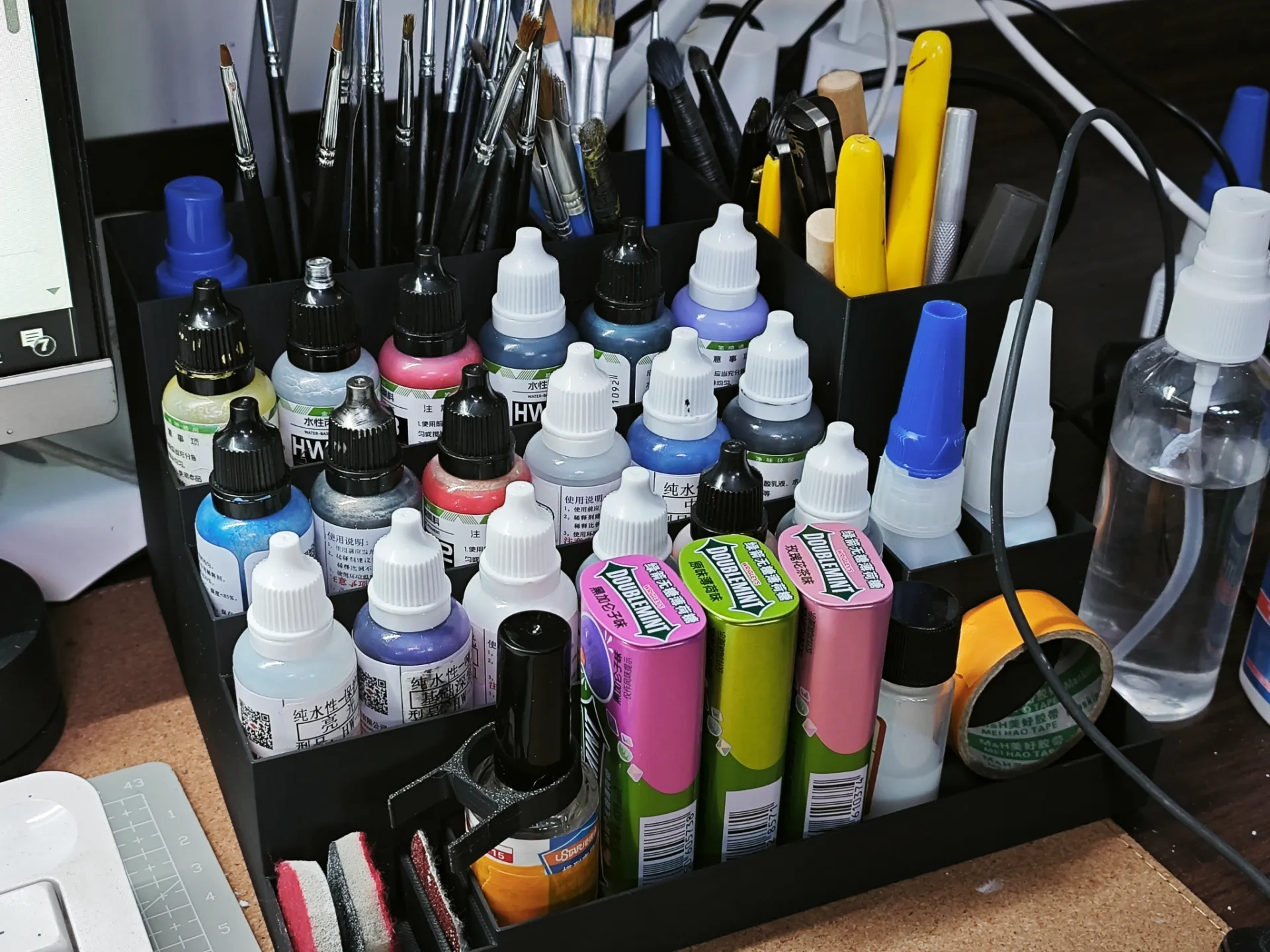 Paintbrush and Pigment Organizer by 鲤鲤 - MakerWorld