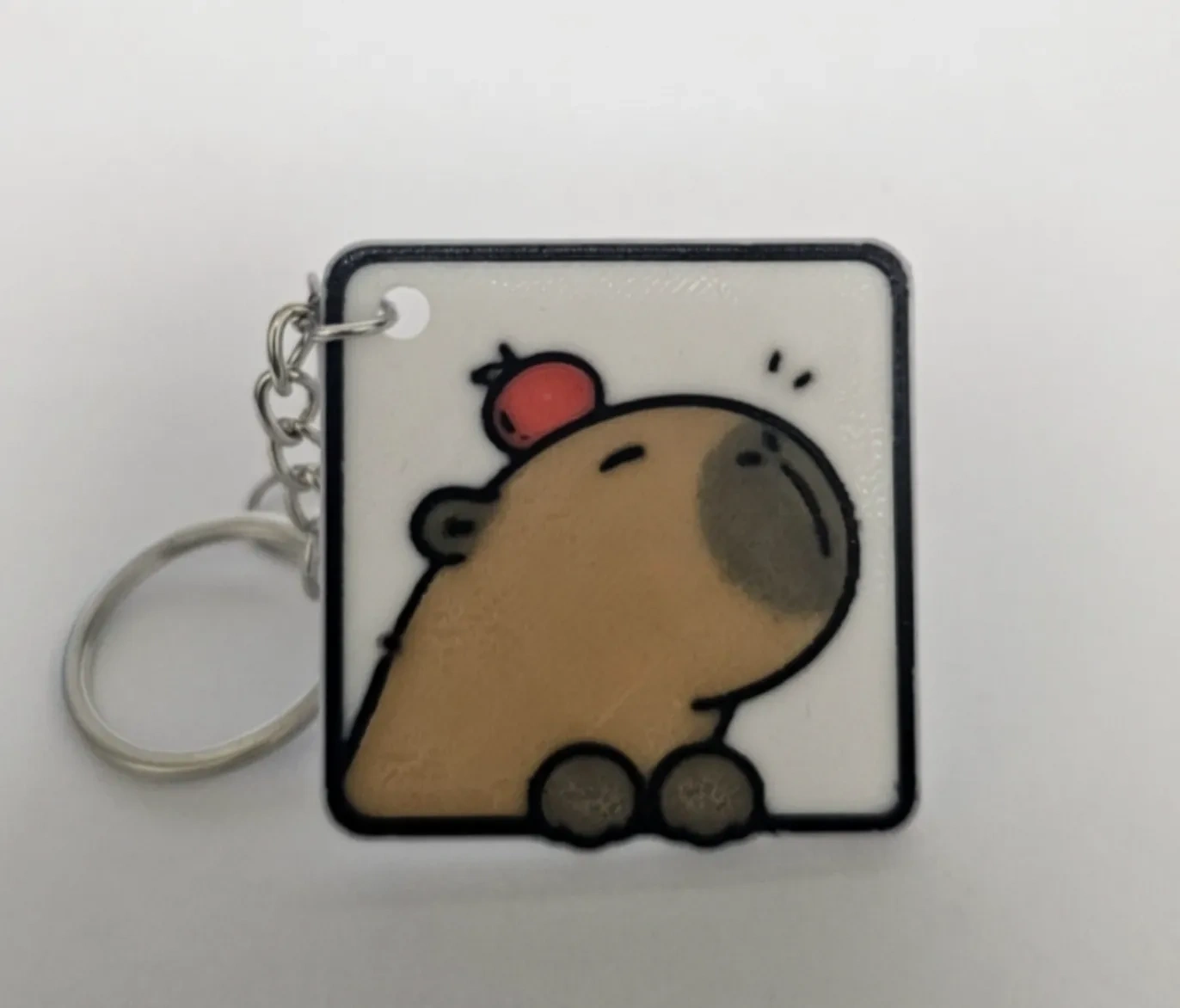 Capybara Keychain (4-color print, 5-color effect) by user_3678932579 ...