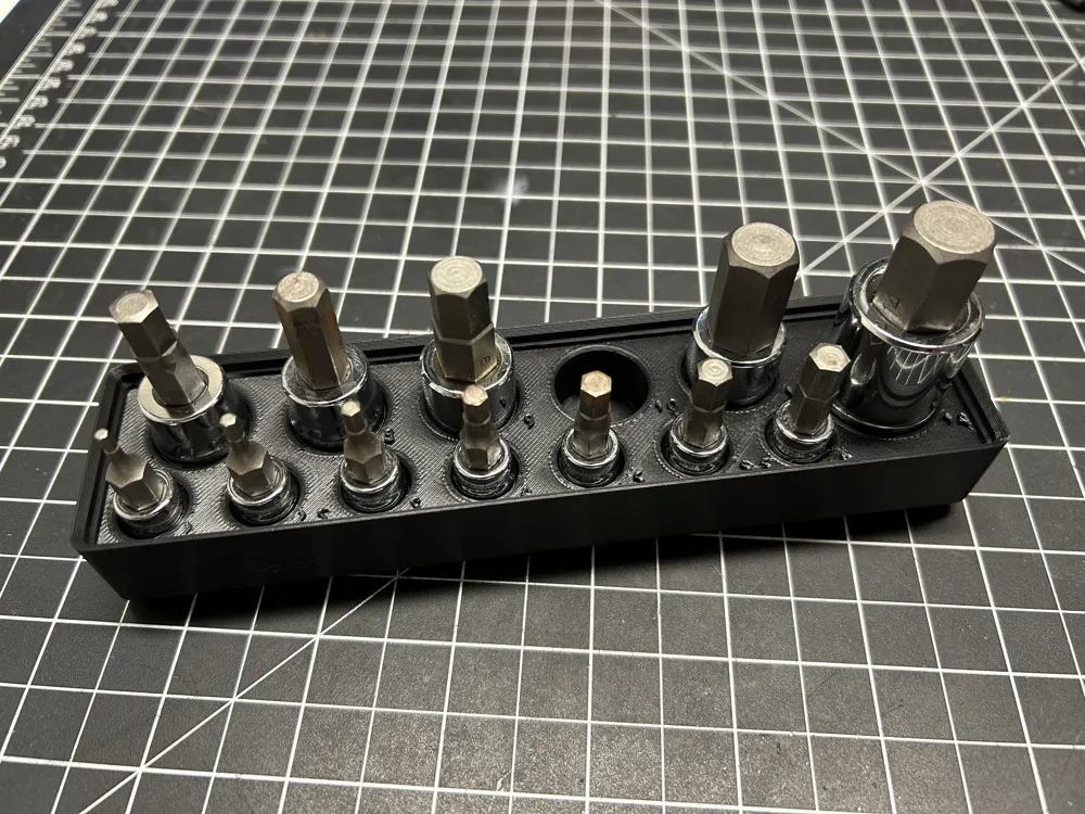 Gridfinity NEIKO Metric Hex Bit 13-Piece Sockets by Andrew - MakerWorld