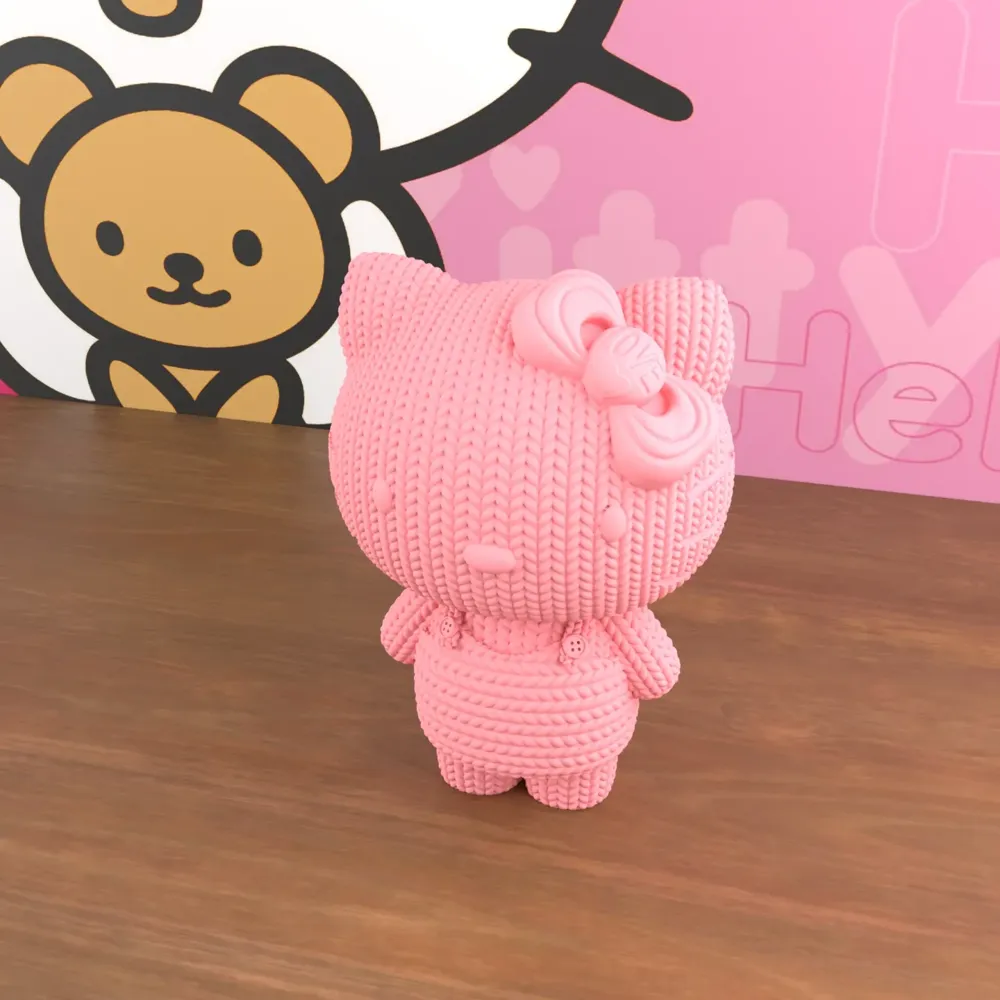 It's getting cold, let's knit a Hello Kitty (11.2cm high, 49g) - Free ...