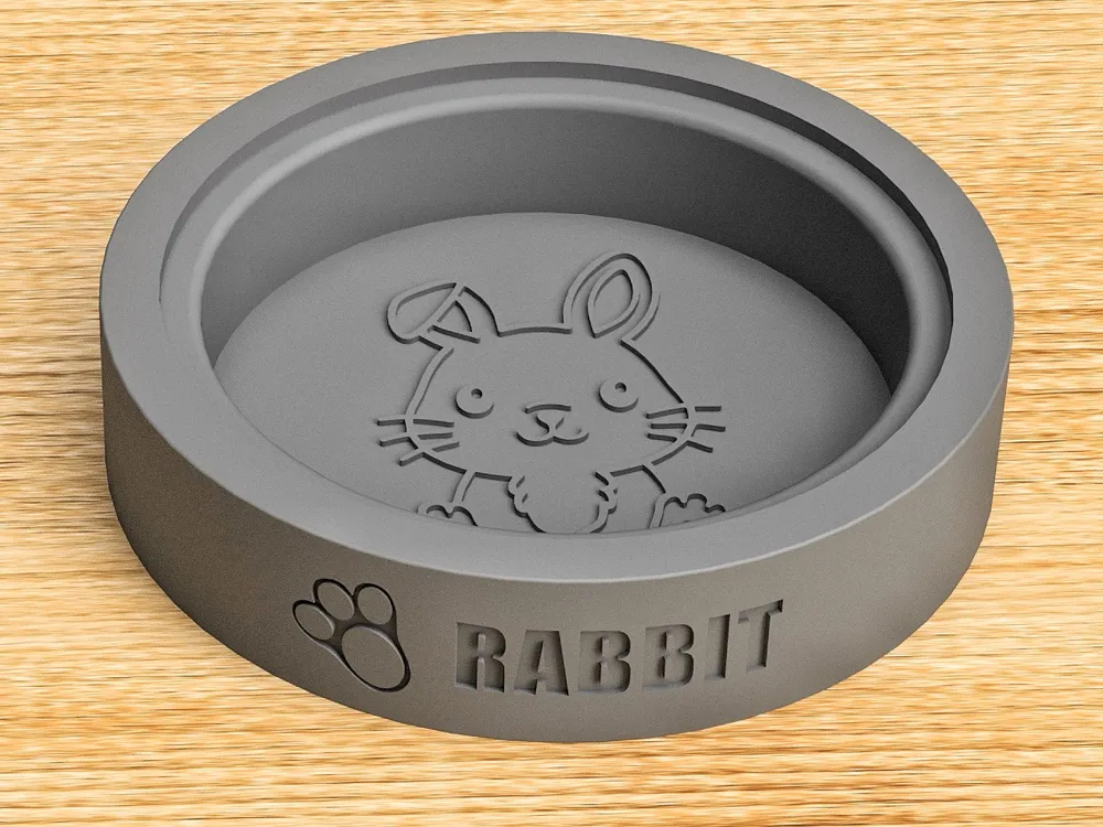 RABBIT food bowl by Pepkins753 MakerWorld: Download Free 3D Models