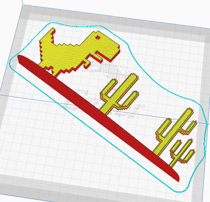 Google Chrome Dino decoration by Hoppezak 3D Engineering - MakerWorld