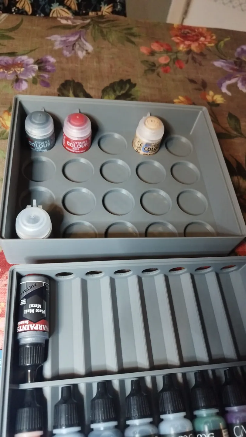 Gridfinity Paint Storage and miniature lid. by Wobble-Designs - MakerWorld