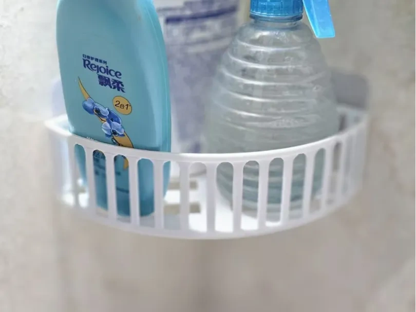 Punch-Free Bathroom Triangle Shelf, Washbasin Wall-Mounted Storage Rack ...