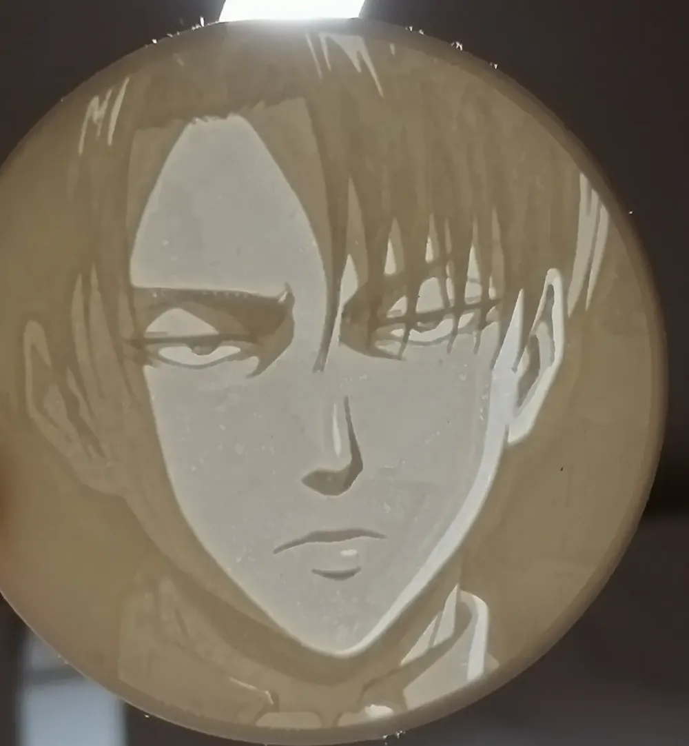 Attack on Titan Levi Ackerman lithophane keychain by 神奇大牛马 - MakerWorld