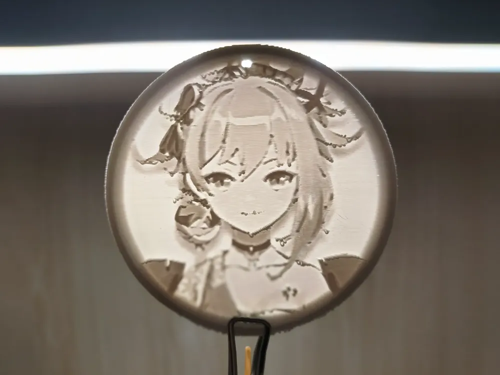 Genshin Impact - Yoimiya ID Photo Lithophane Keychain (can be hung on a ...