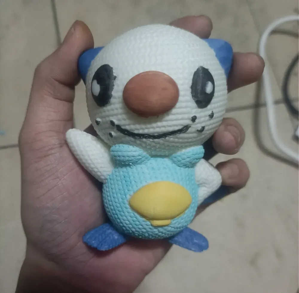 It's getting cold, print a knitted Oshawott for your friend, a tribute ...