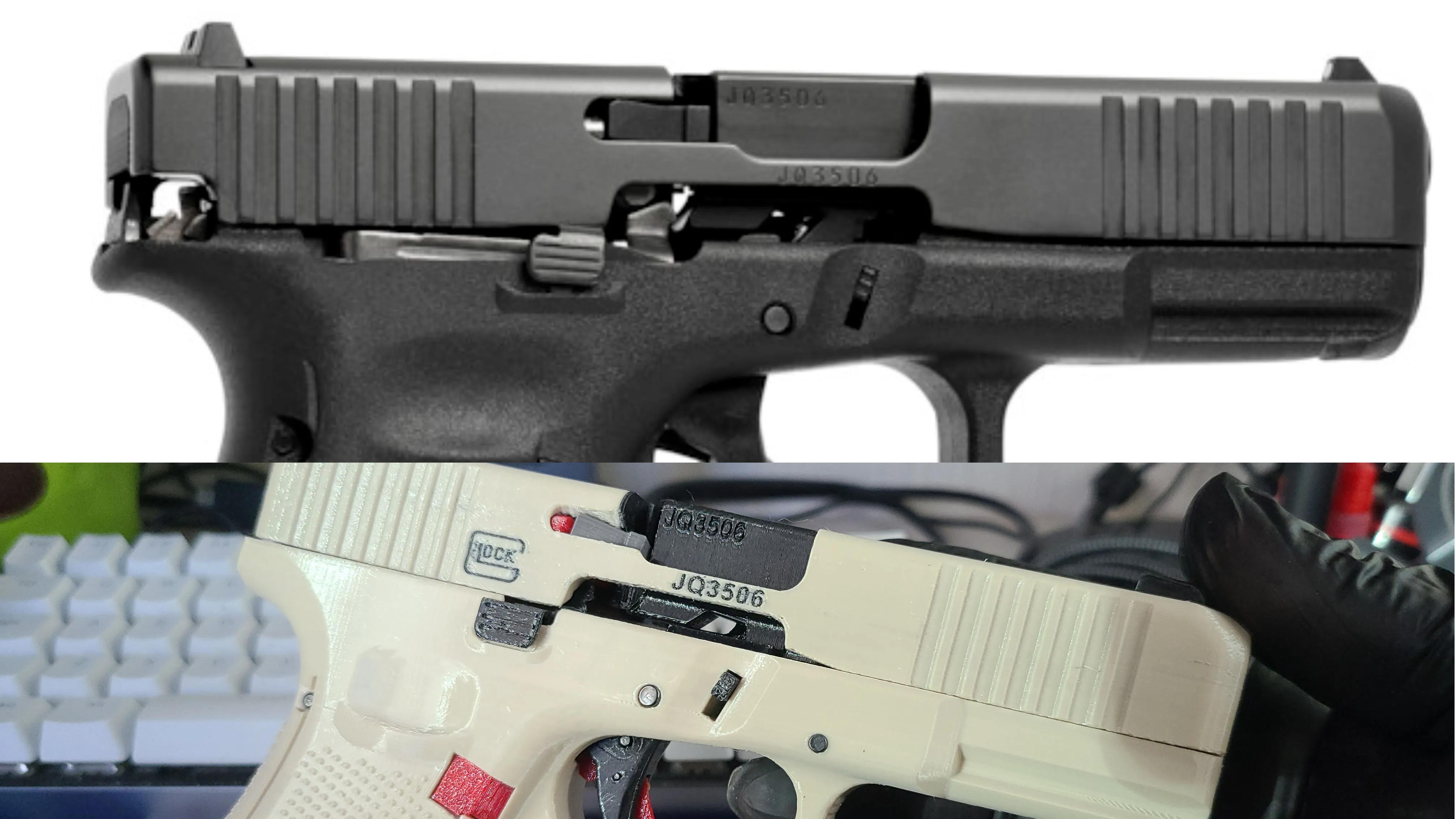 Glock 19 Gen5 Cut Assembled Toy Model, Non-Firing, Full Functionality ...