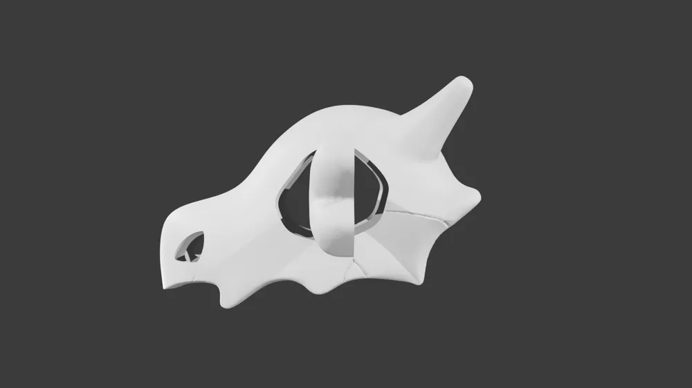Cubone Skull Hair pin - Free 3D Print Model - MakerWorld