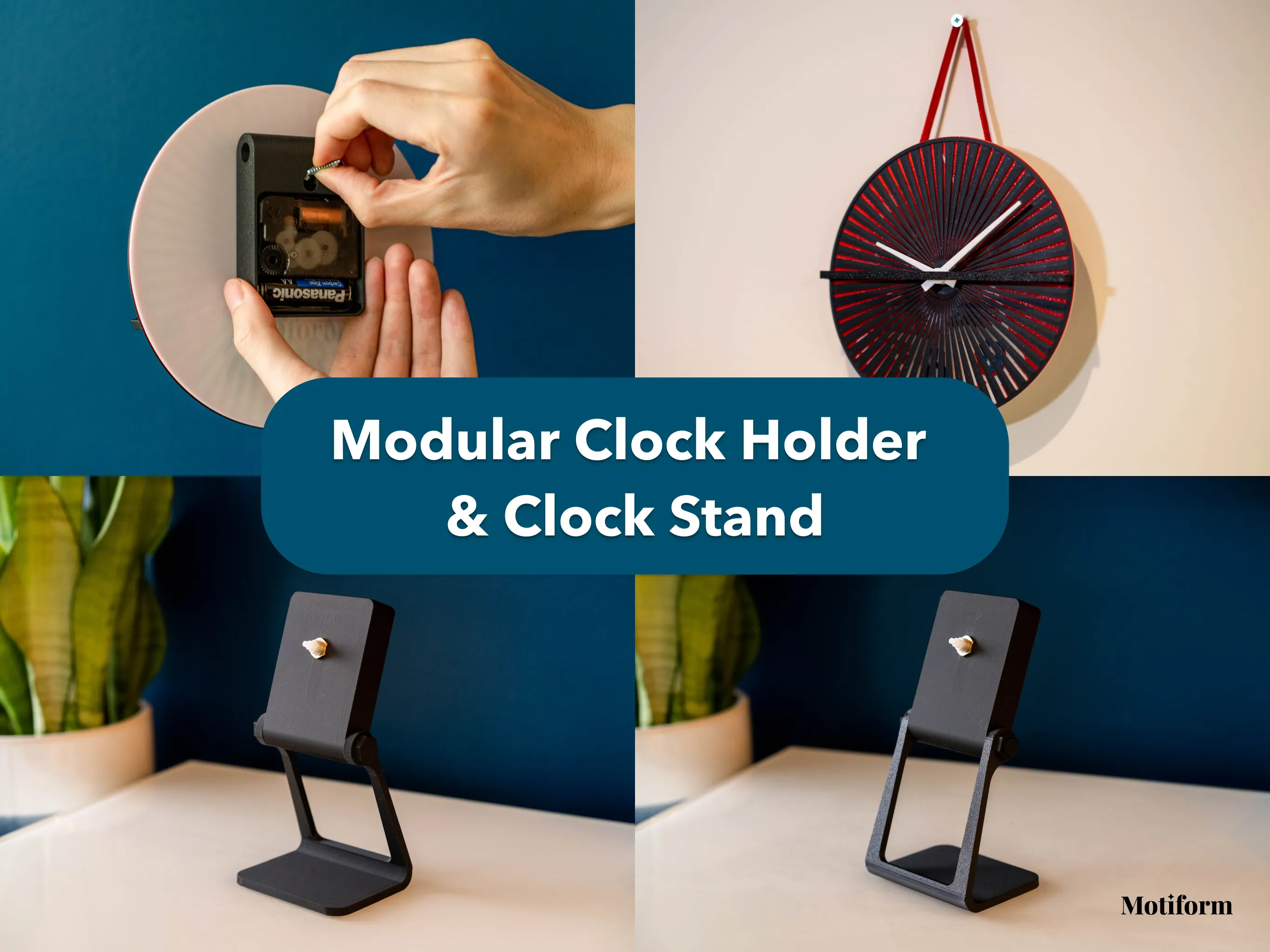 Scanimation Clock / Lenticular / Moiré Illusion by Motiform Studio ...