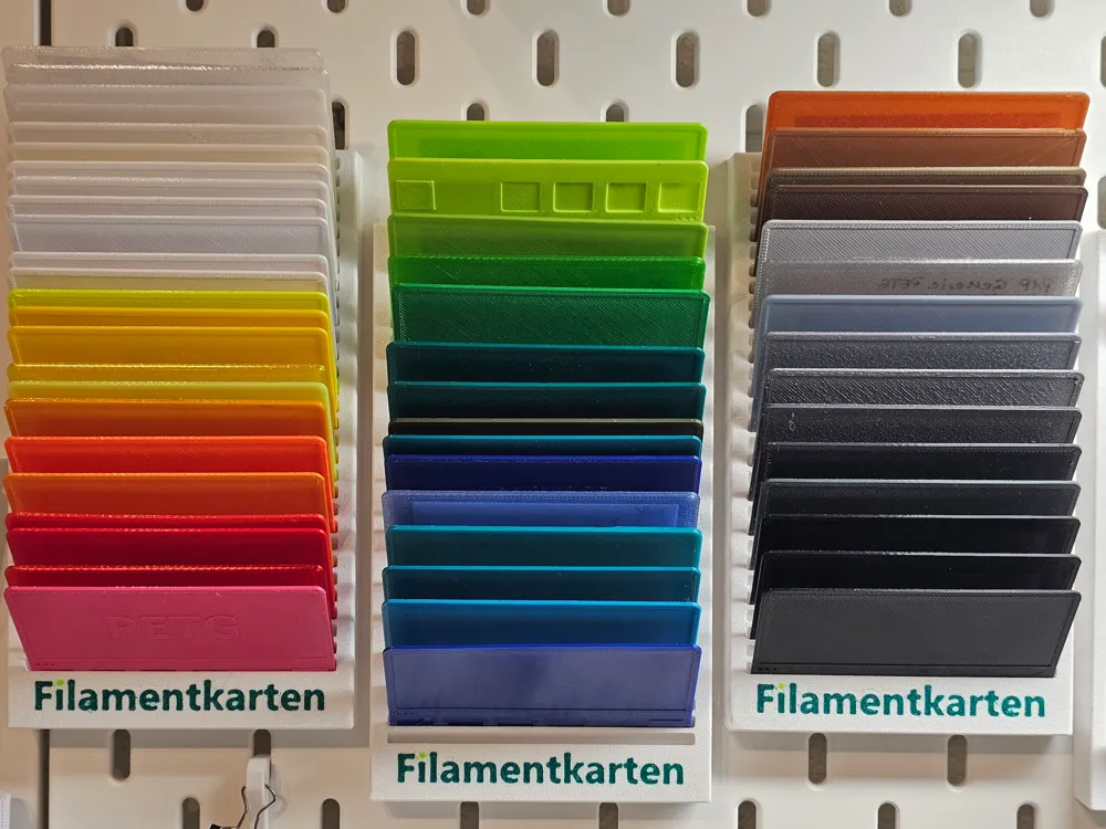 30-Piece Filament Card Holder for Ikea Skadis by gut-drauf - MakerWorld