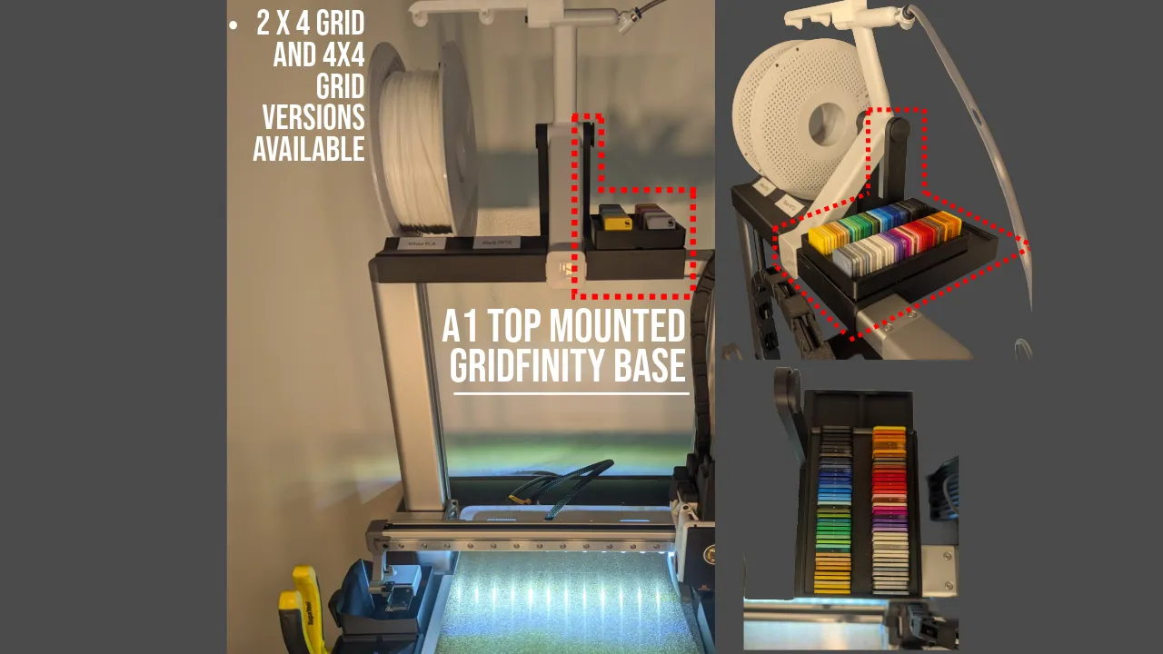 A1 Top Mounted Dual Spool Holder - Free 3D Print Model - MakerWorld