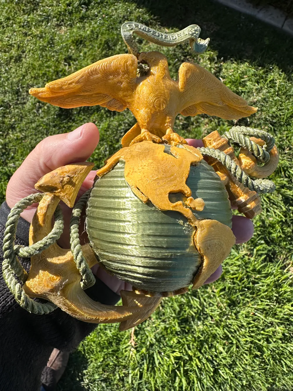 USMC Emblem Eagle Globe & Anchor - Old School - Free 3D Print Model ...