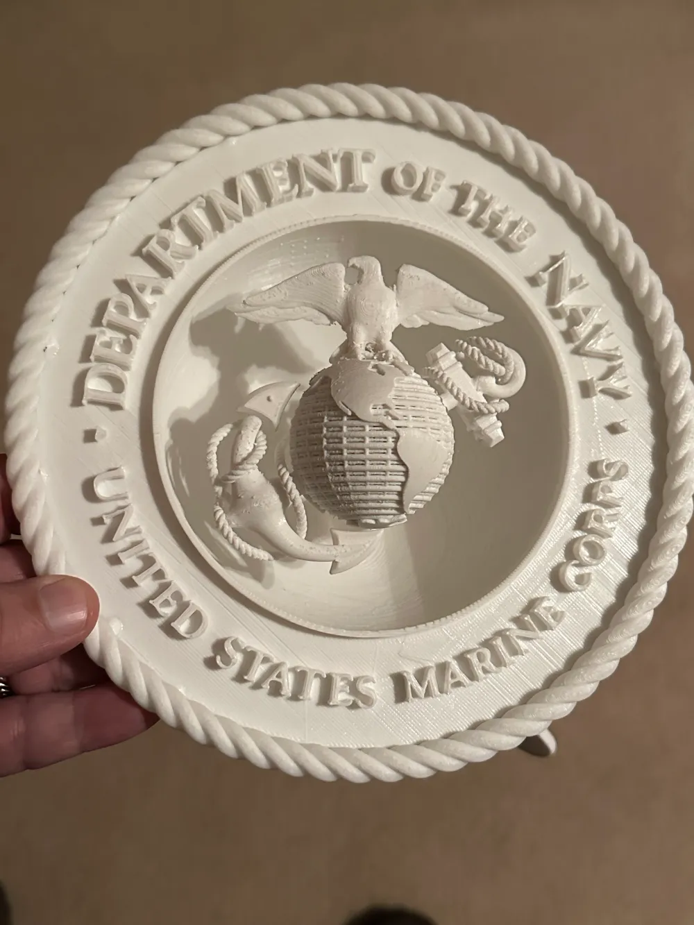 USMC Emblem Eagle Globe & Anchor - Old School - Free 3D Print Model ...