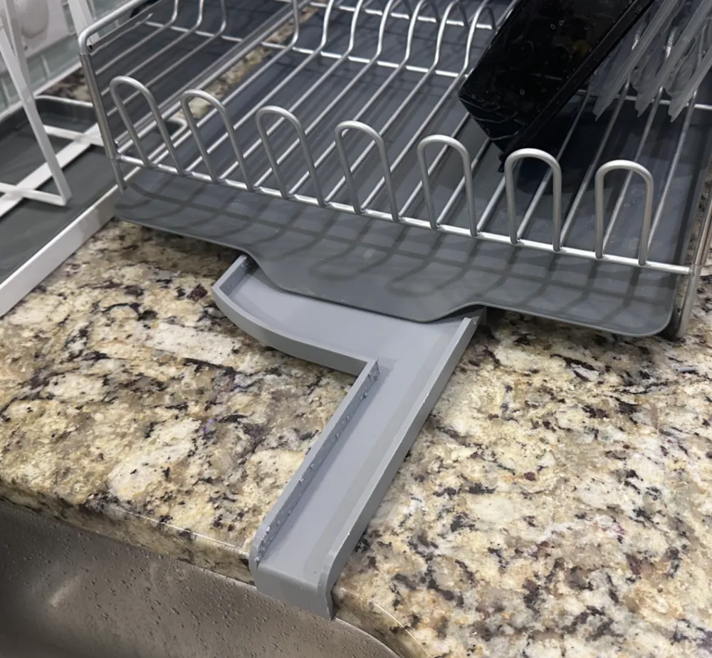 Dish rack drain extension by BRalstonCWI - MakerWorld