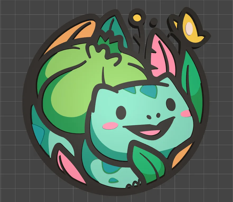 Grass Bulbasaur Charm by Dragoneye Jo - MakerWorld