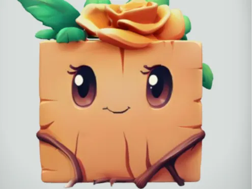 Cute wooden cube by SweatyMcNoob - MakerWorld