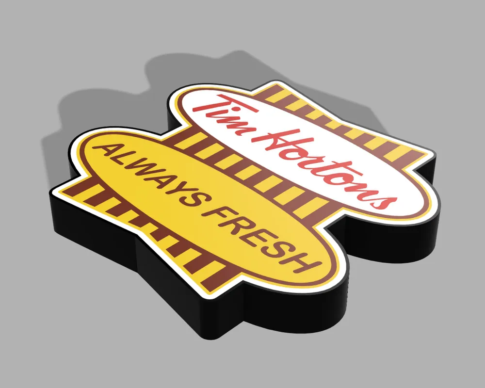 Tim Hortons RETRO LED Lightbox Sign by Fast3D - MakerWorld