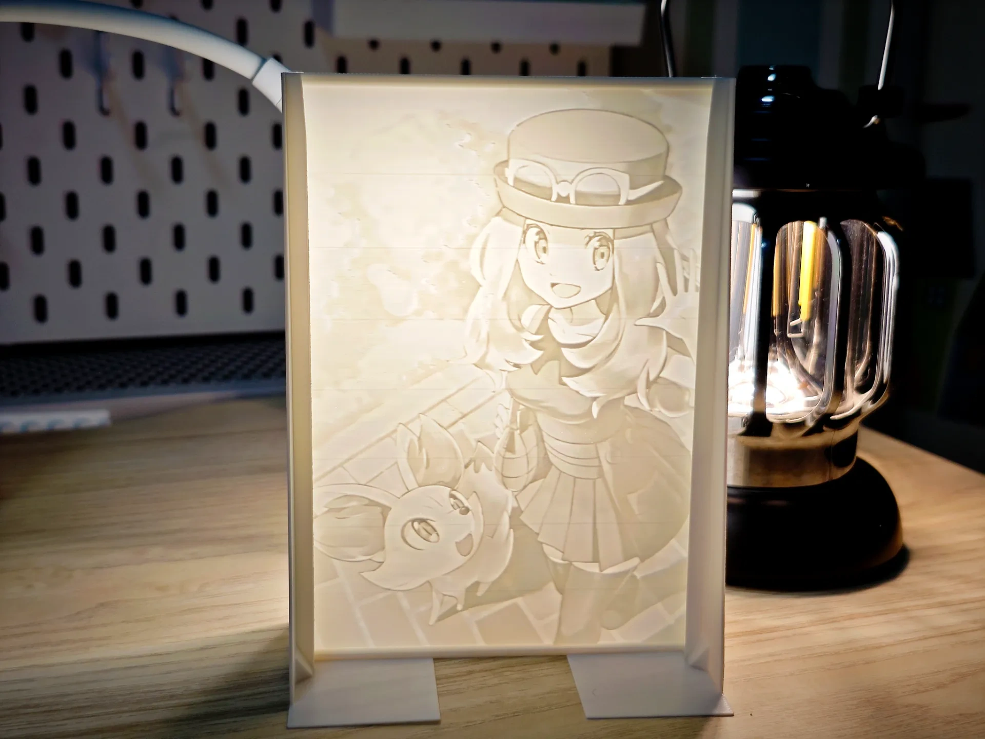 Pokemon Serena Fennekin Monochrome Lithophane Photo by AtamiSquare ...