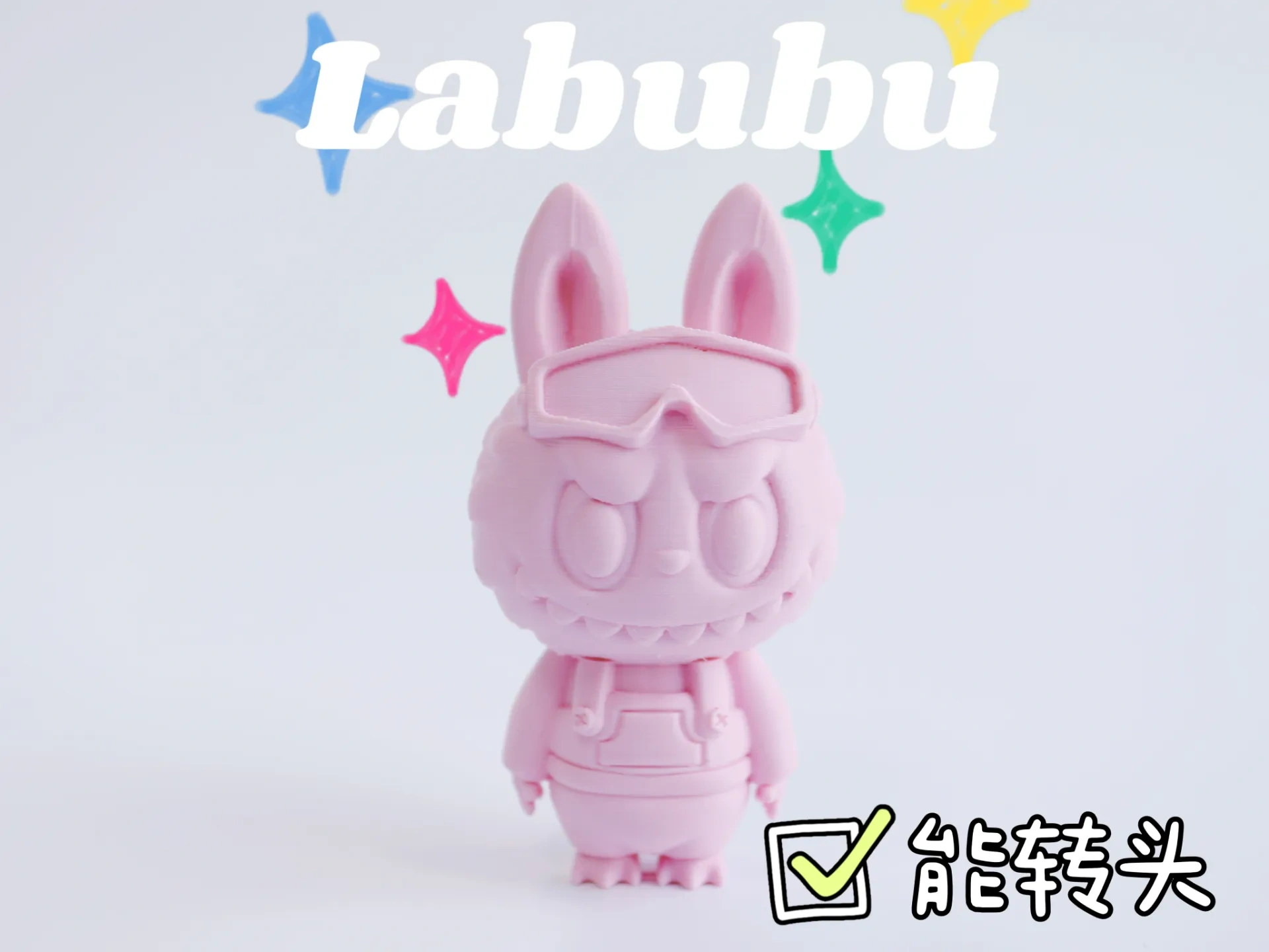 A rotatable Labubu~ by puresa MakerWorld: Download Free 3D Models