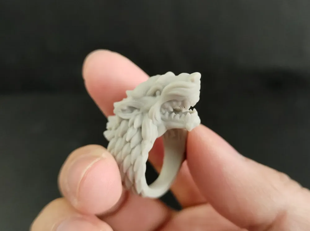 Wolf Head Ring 【Werewolf】【Game of Thrones】 - Free 3D Print Model ...