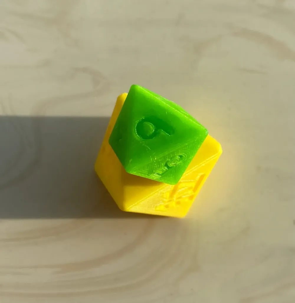 Eight-sided die with customizable text by 哈哈哈 - MakerWorld