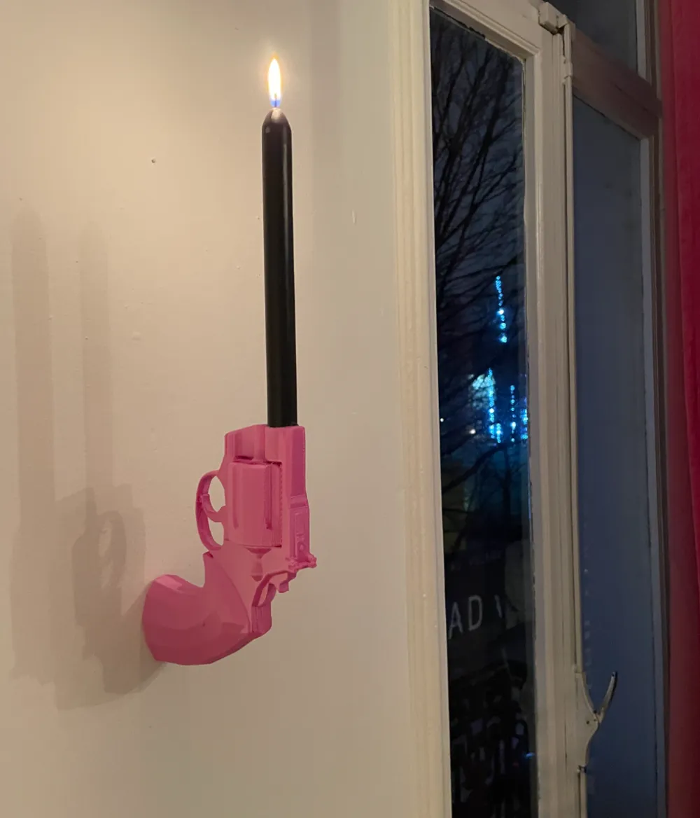 gun candel - Free 3D Print Model - MakerWorld