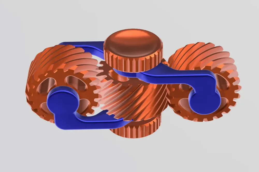 Dual helix gear spinner by Thorin Oakenshield - MakerWorld