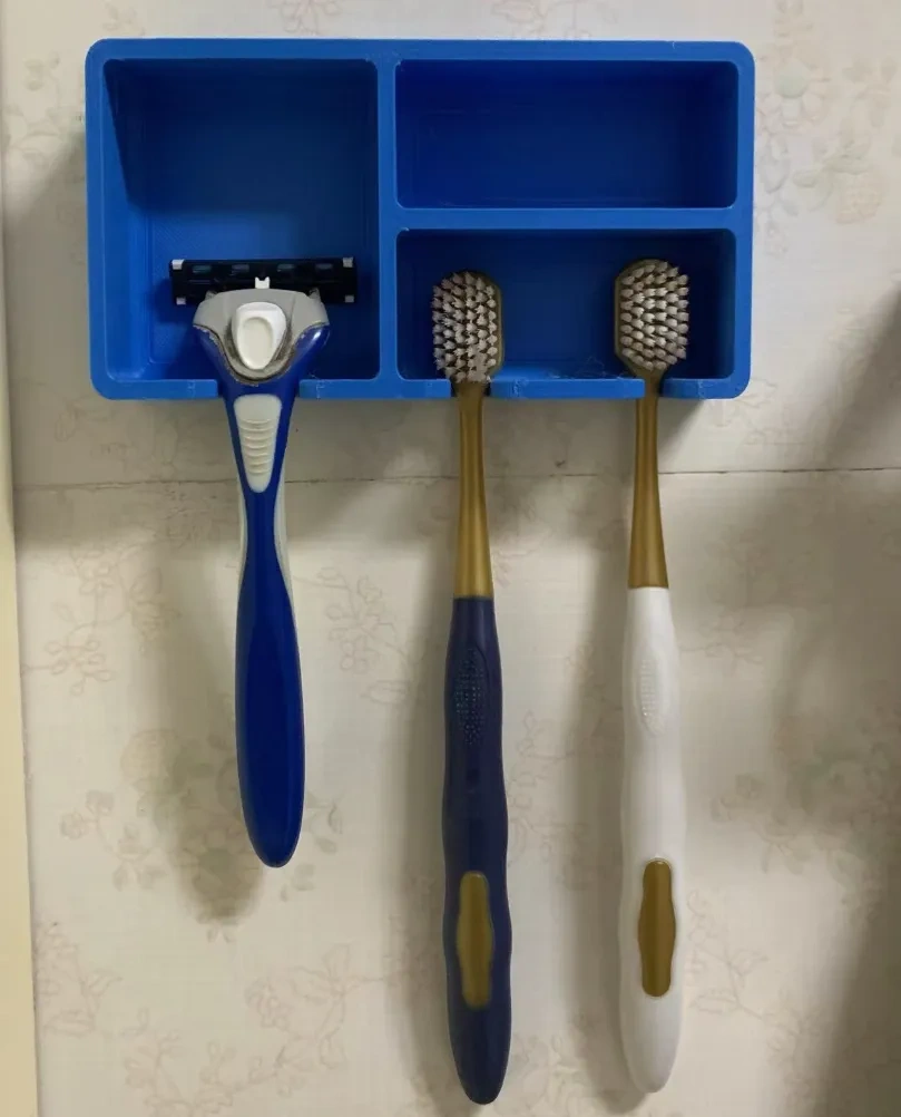 Double Toothbrush and Razor Holder by user_894484775 - MakerWorld