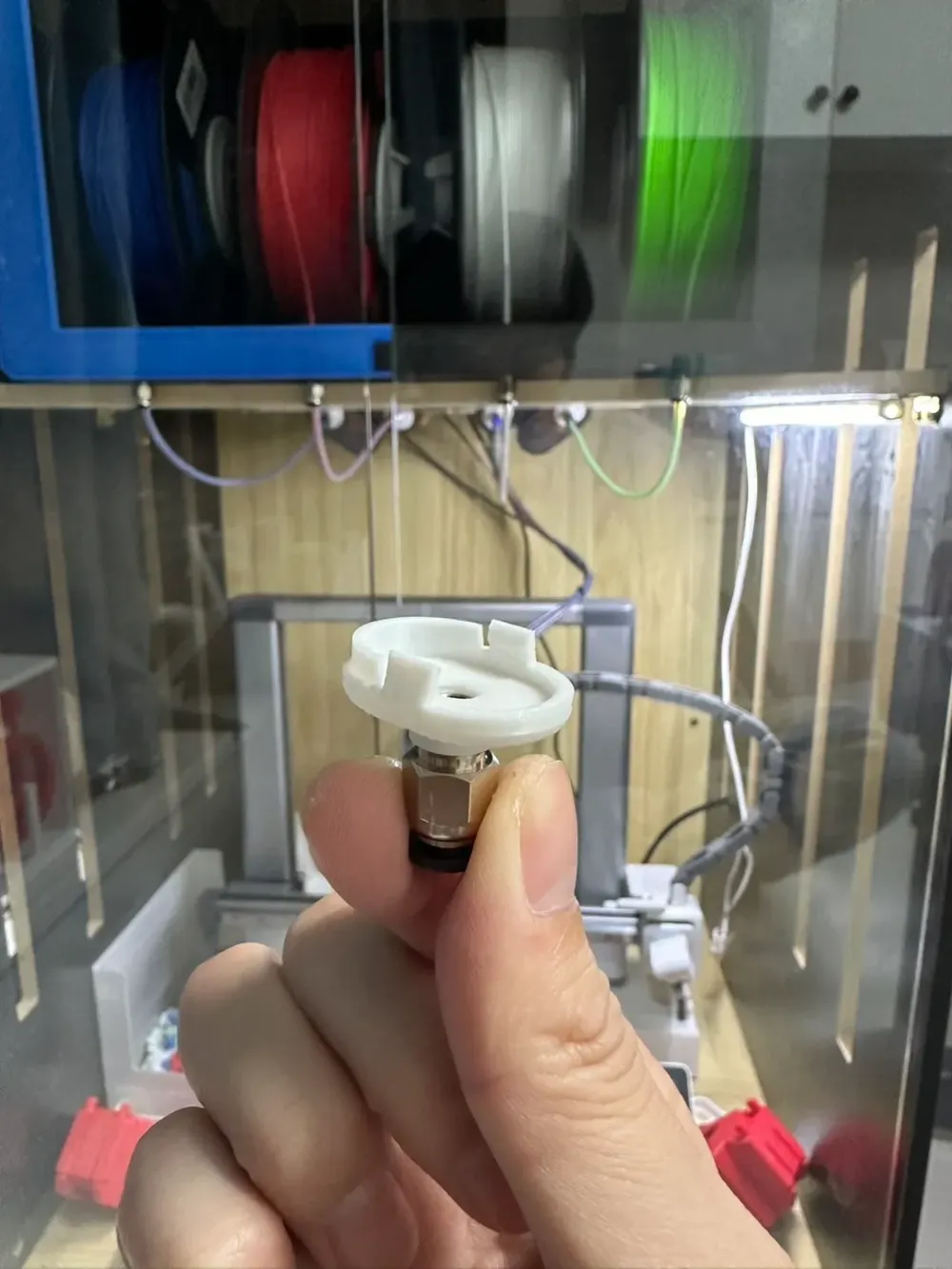 AMS lite filament port PTFE pneumatic connector (reduces resistance for easier feeding) Remixed ...