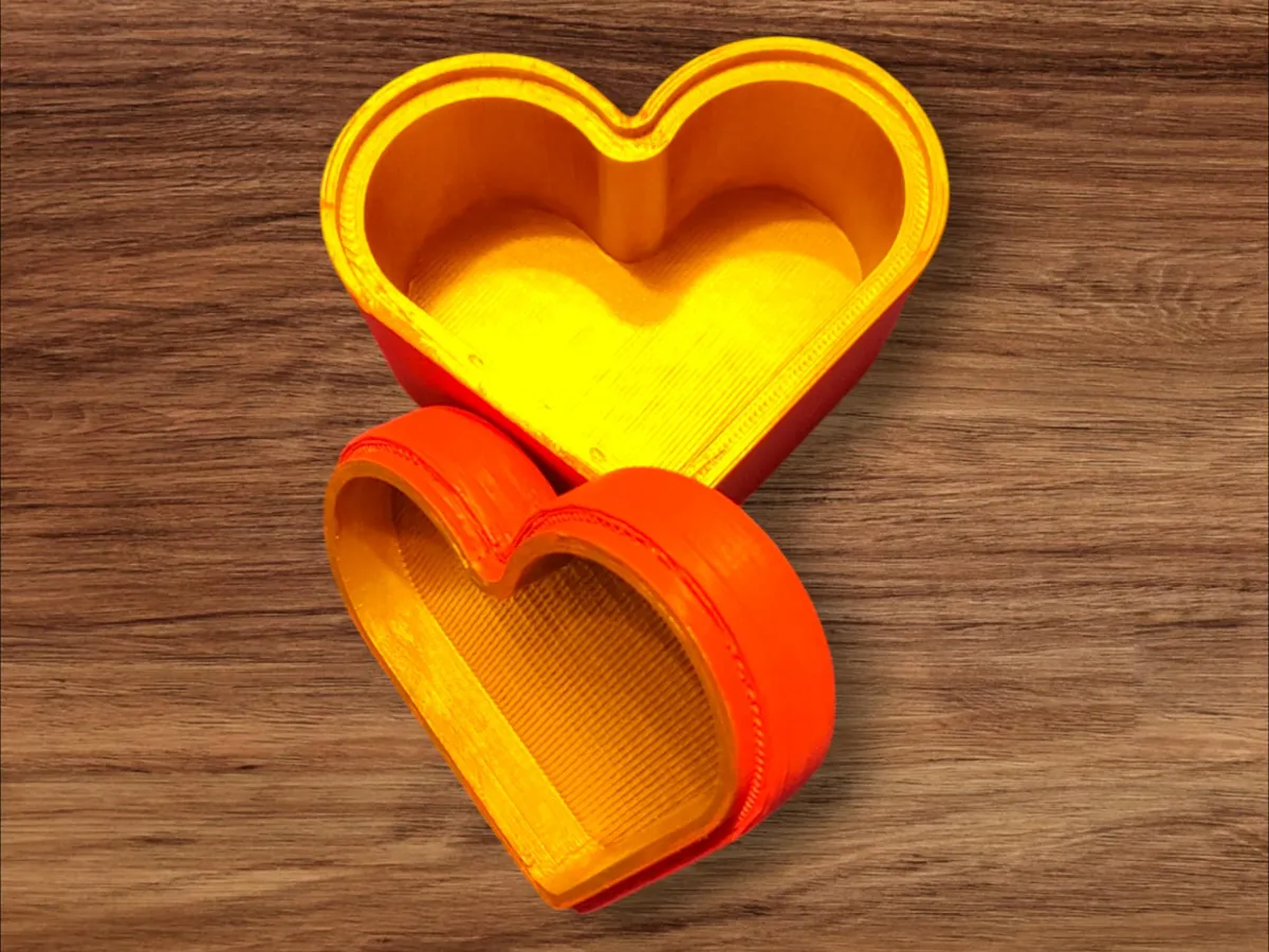 Mini Heart Shape Jewelry Box Divider/Text Optional - Free 3D Print ...
