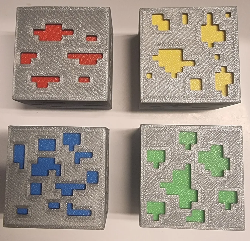 Minecraft ore block tea lights by NanoBolk MakerWorld: Download Free 3D ...