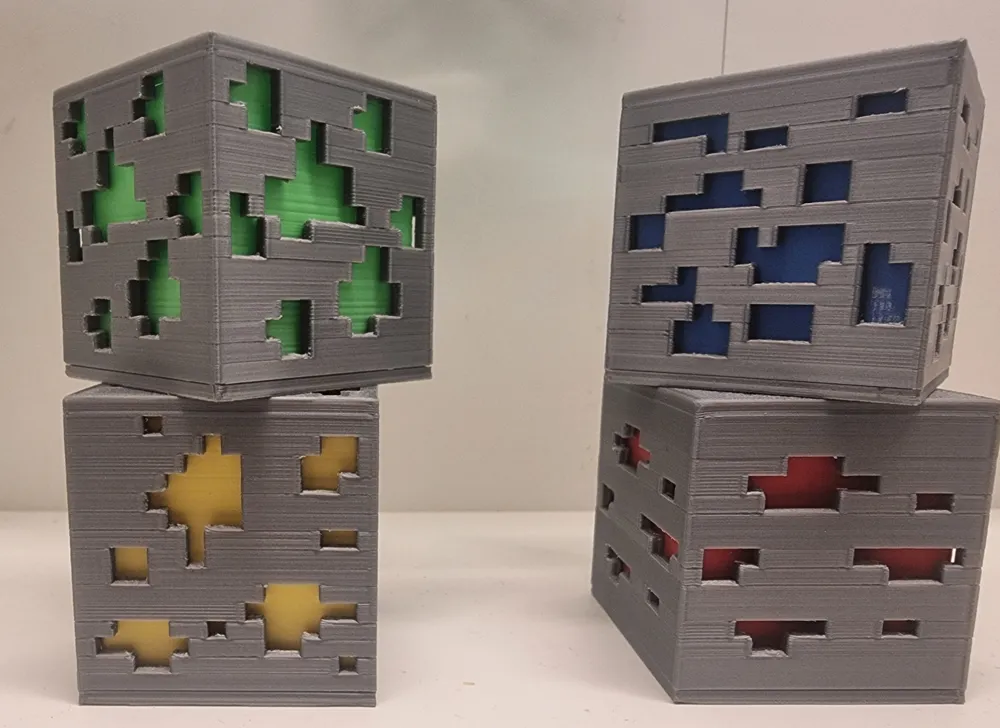 Minecraft ore block tea lights by NanoBolk MakerWorld: Download Free 3D ...
