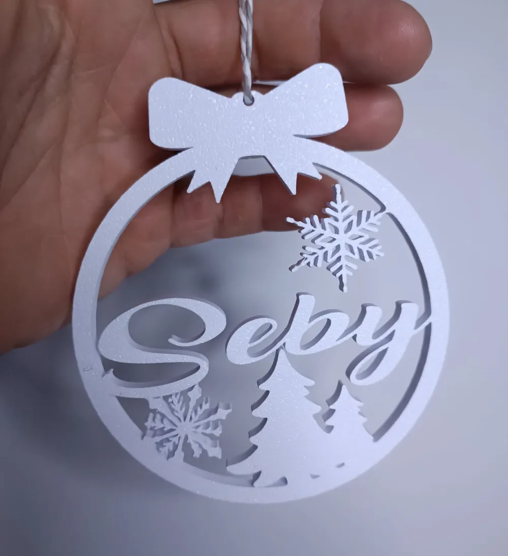 Customizable 3D Printed Christmas Ornament by 3D Print Fusion Lab ...