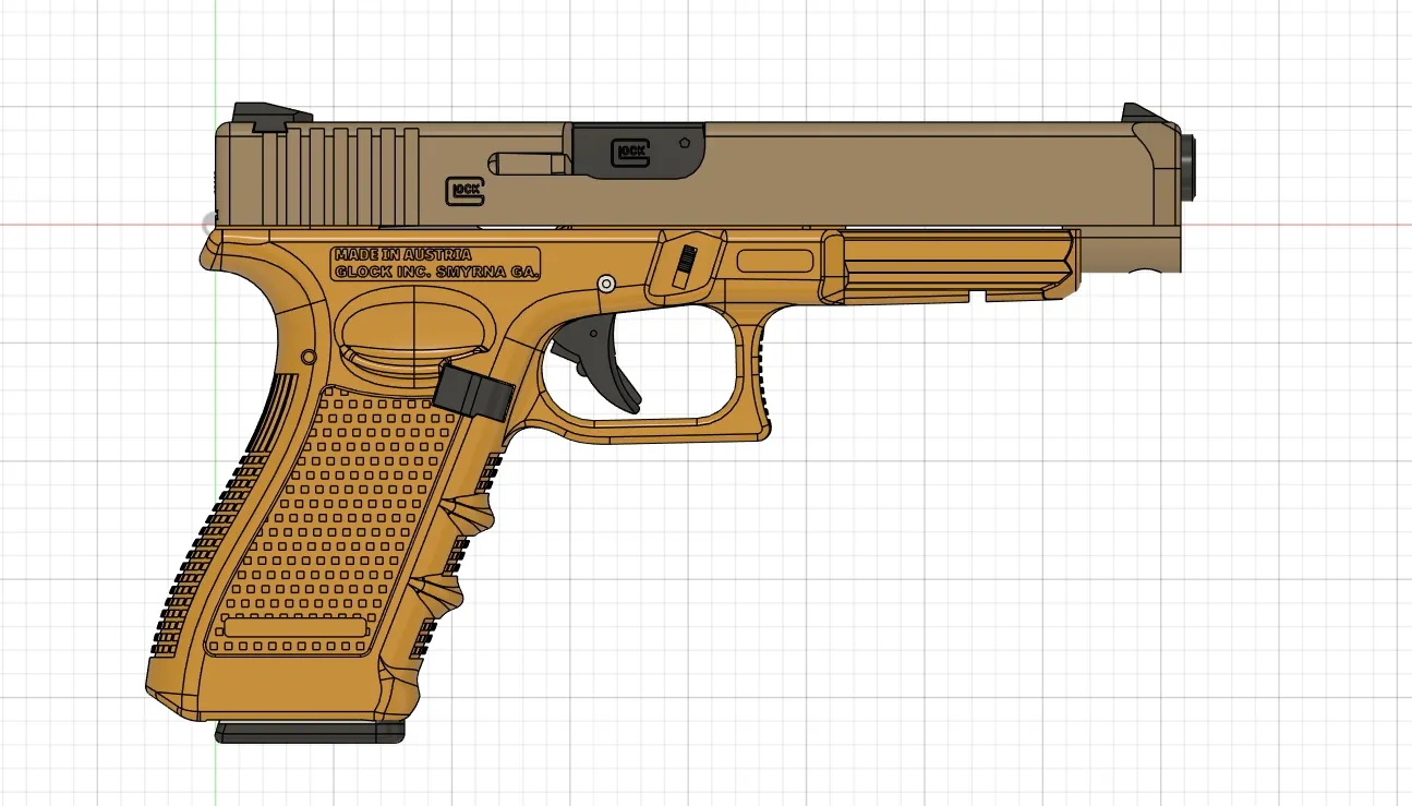 Glock G34 Gen4 玩具模型（无法移动或发射） - 免费 3D 打印模型 - MakerWorld
