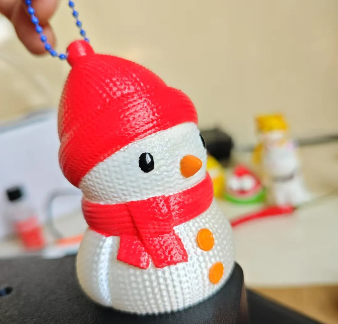 Knitted Snowman Keychain Version Remixed by 光LIGHT MakerWorld: Download ...