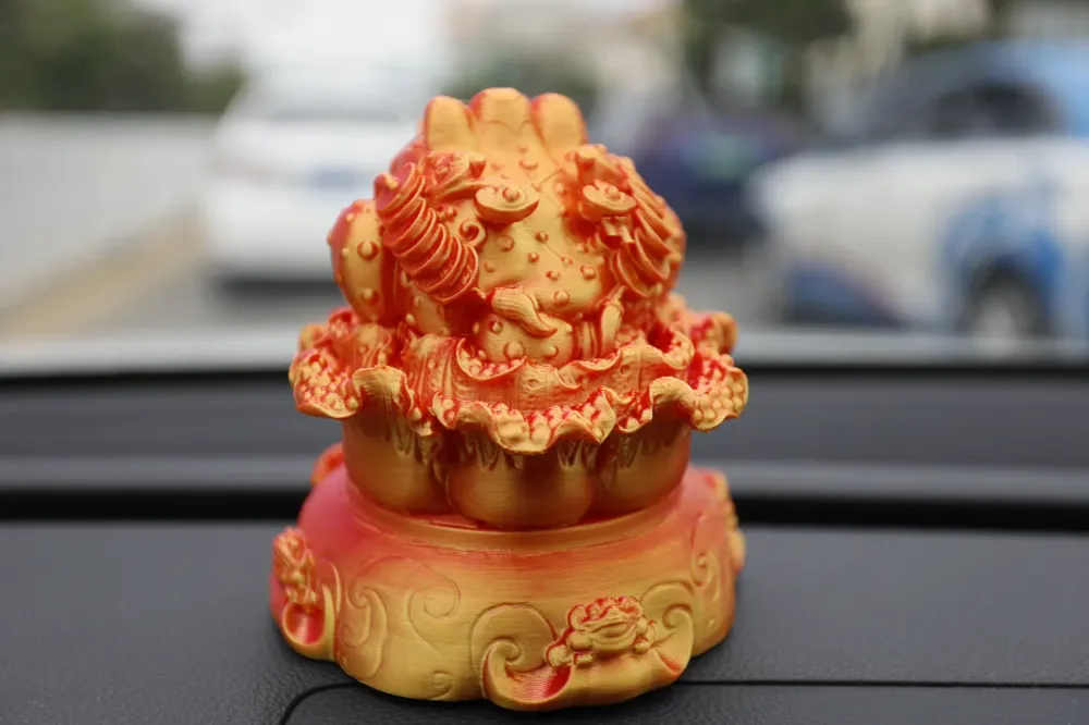 (Eight Directions Wealth Gathering Golden Toad Feng Shui Ornament ...