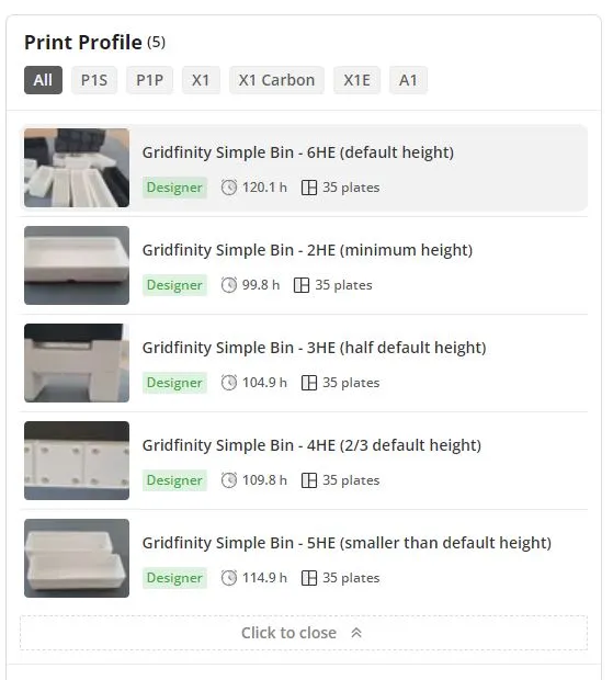 Gridfinity Eco Bin, half grid - all sizes - Free 3D Print Model ...