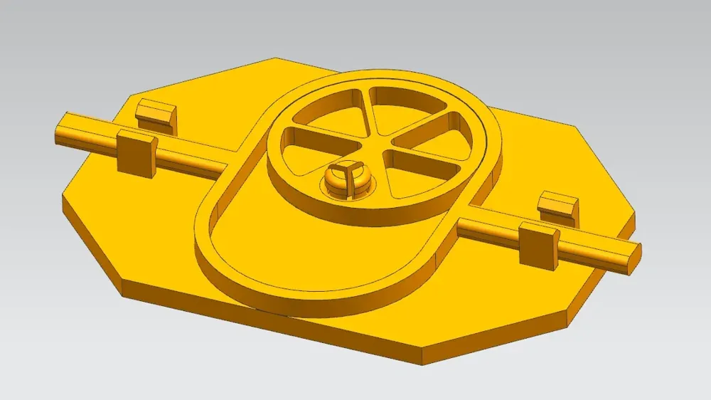 Cam mechanism model keychain, 30-minute print, STP download available ...