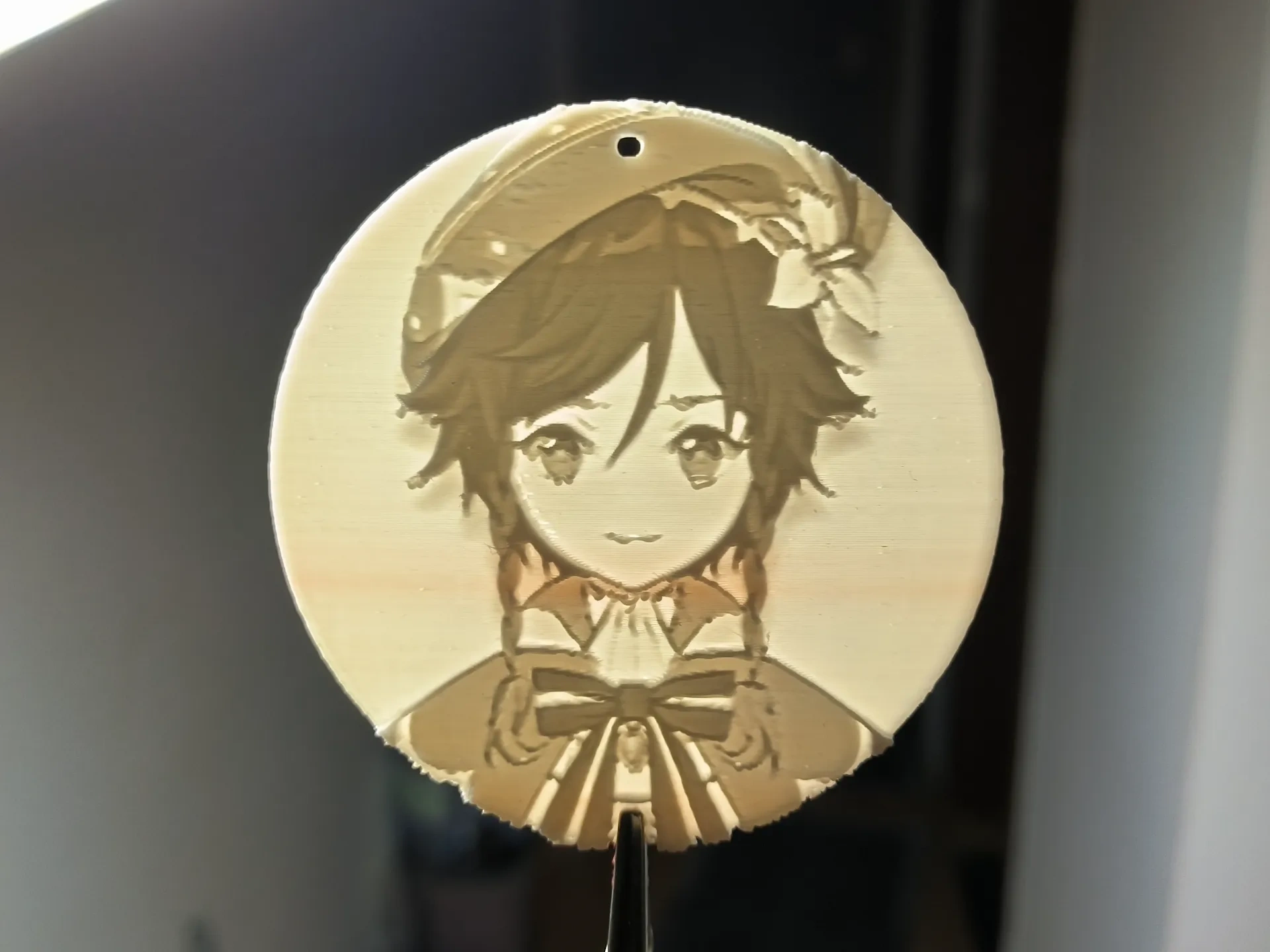 Genshin Impact - Venti (Anemo Archon) ID Photo Lithophane Keychain by ...