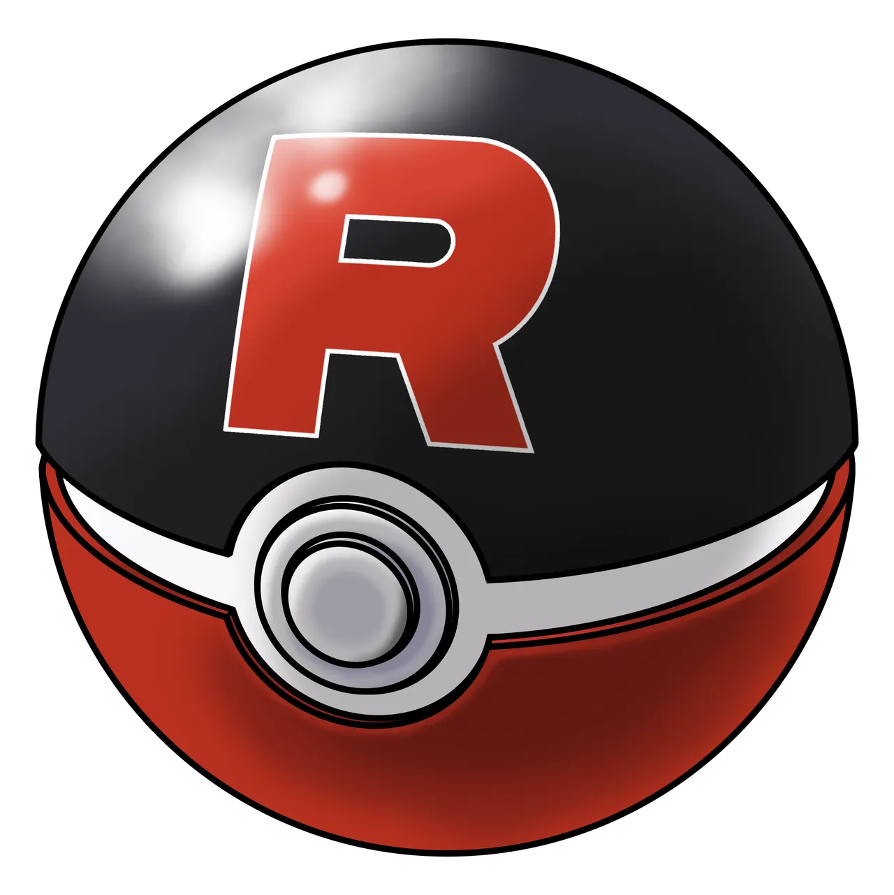 Team Rocket Ball - Pokemon - Pokeball Functional - Free 3D Print Model ...