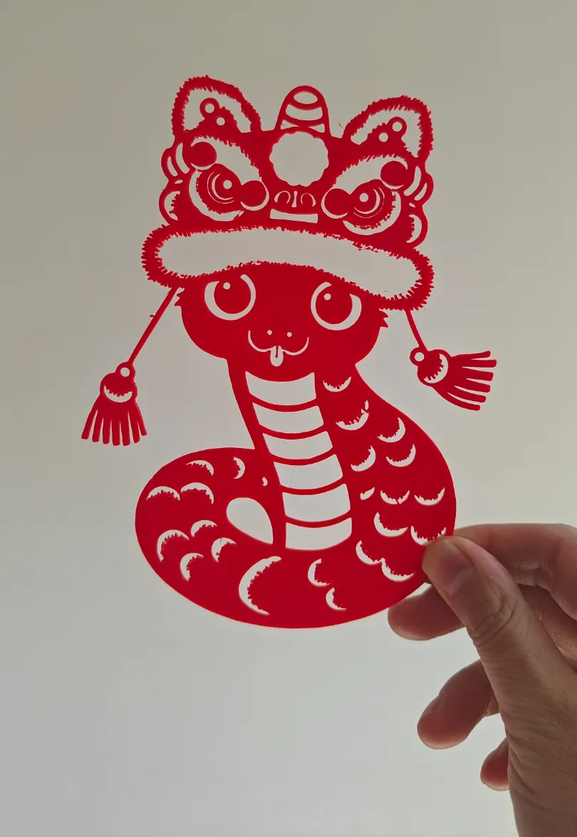 Year of the Snake New Year Paper-Cut Window Decoration - The Spirit ...