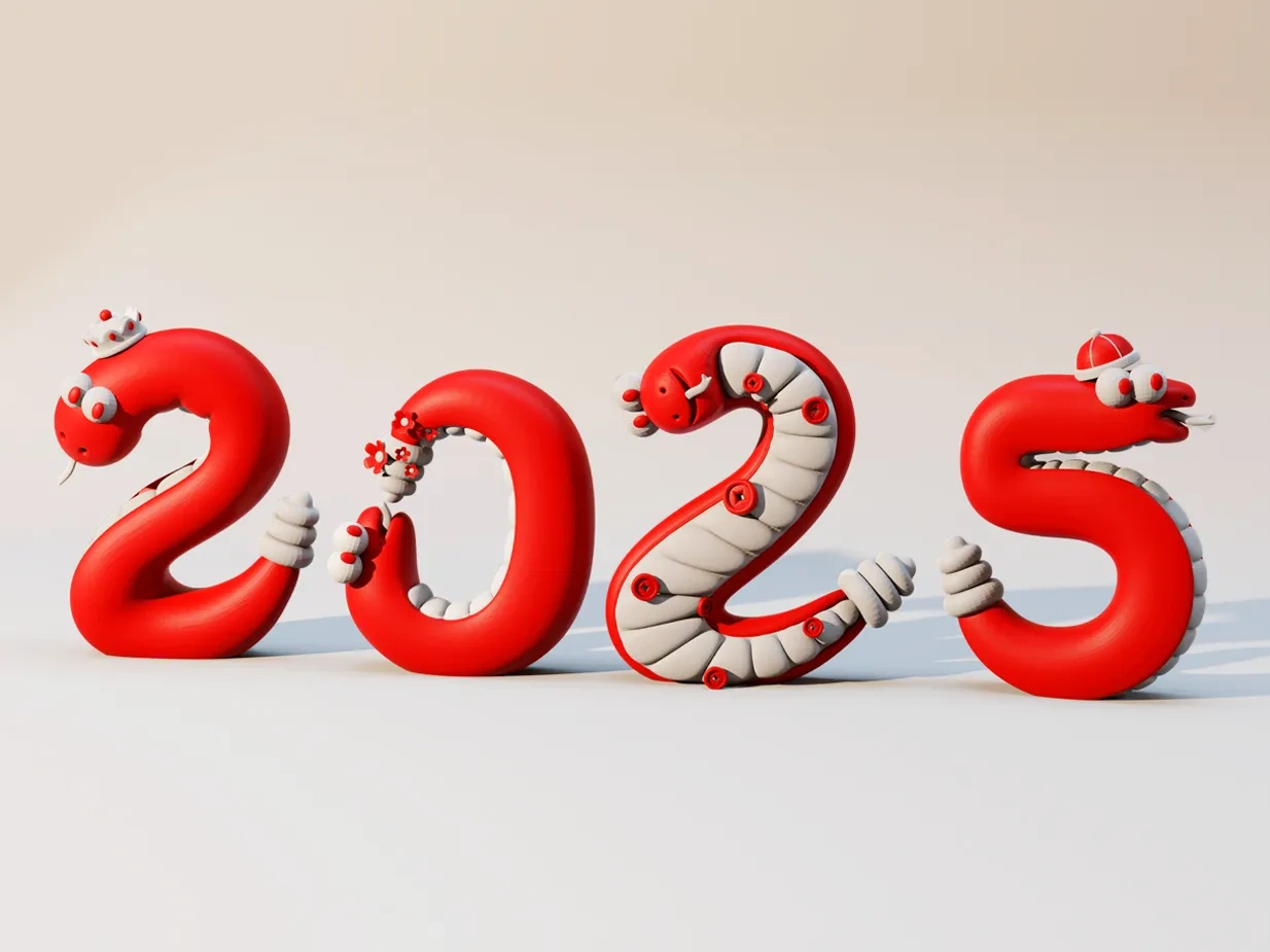 2025 Year of the Snake Refrigerator Magnets by 黑日 - MakerWorld